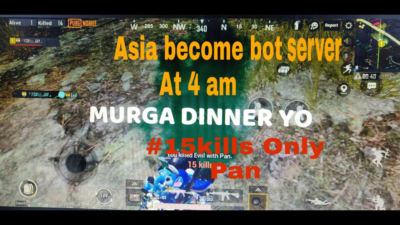 | PUBG MOBILE | Solo VS Squad | Asia Become Bot Server at 4am | #15 kills PAN CLUTCH |WATCH TIIL ...