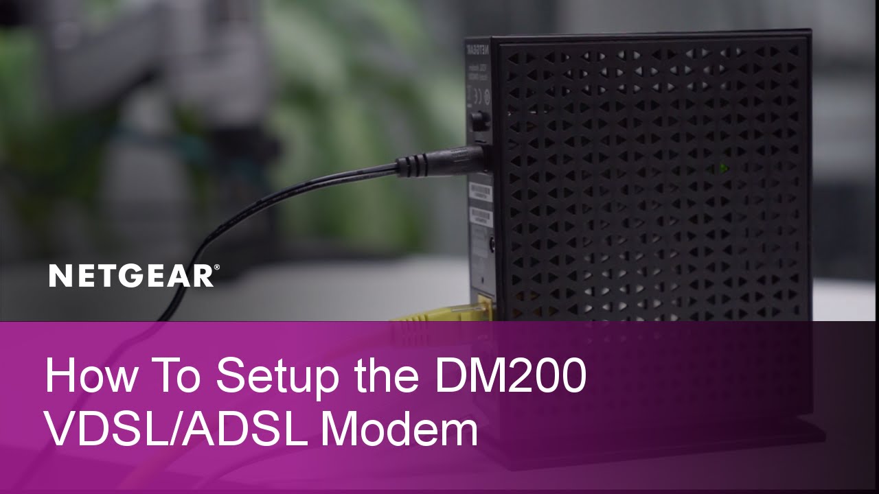 How to Install a NETGEAR DM200 High Speed VDSL/ADSL Modem - YouTube
