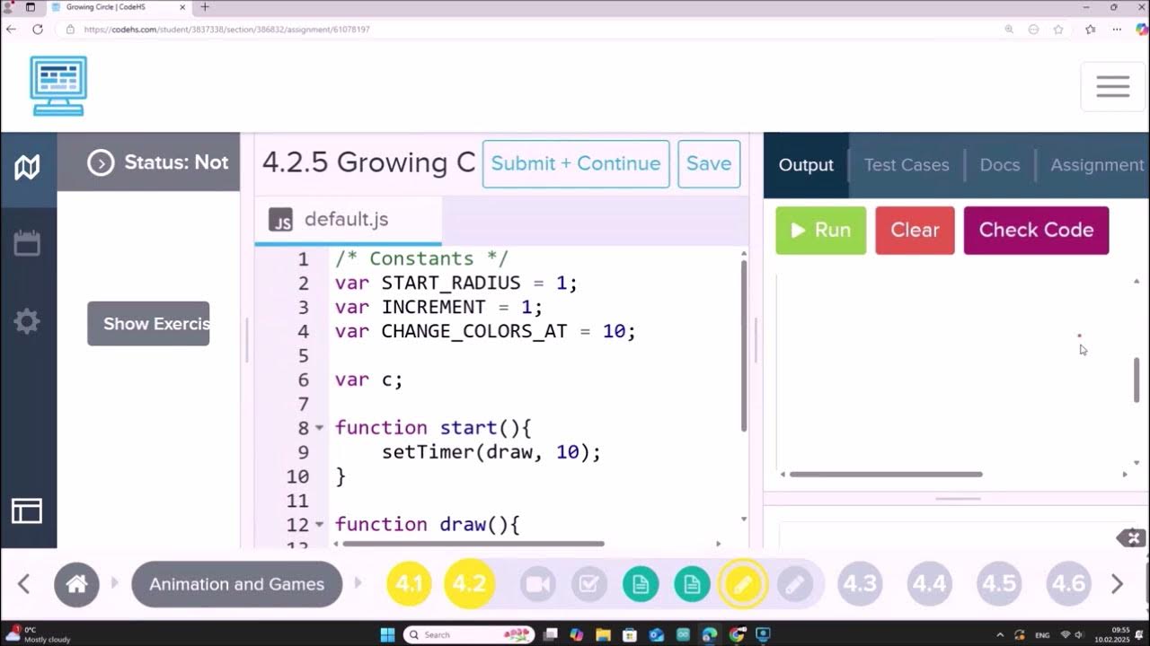 JavaScript 4.2 - ის სავარჯიშოები / codehs.com / coding / პროგრამირება / ლევან ნიშნიანიძე - YouTube