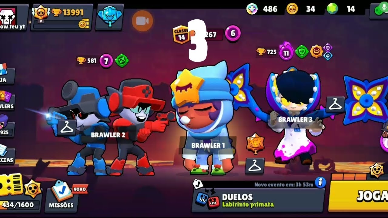 O TRIO DE BRAWLERS NO DUELO 3×3 - YouTube