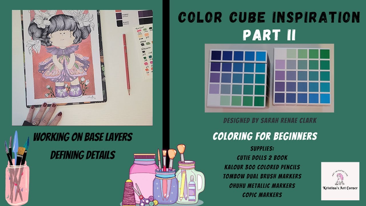 Color Cube Inspiration Part II | Cutie Dolls 2 #adultcoloring ...