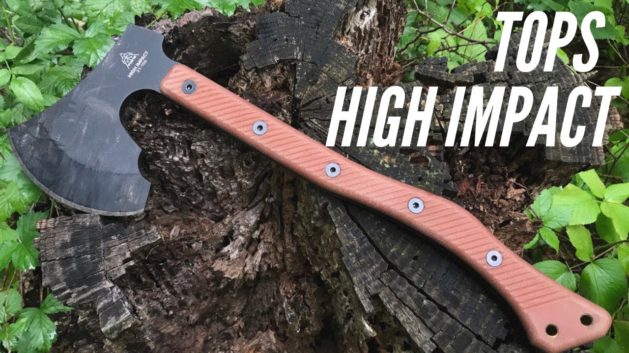 TOPS High Impact Axe: Chopping Power - 1075 Steel, HEFTY Cutting Tool ...