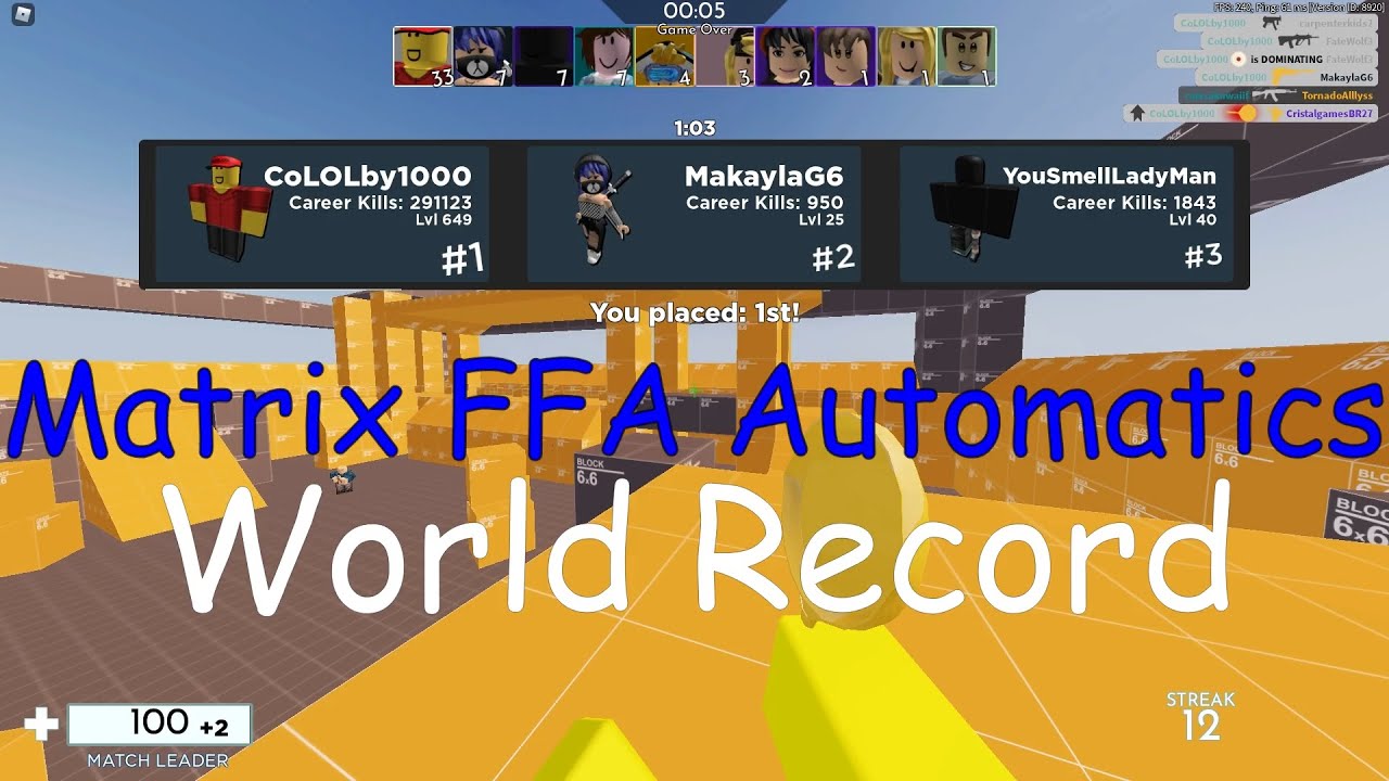 1:03 Matrix FFA Automatics World Record - YouTube
