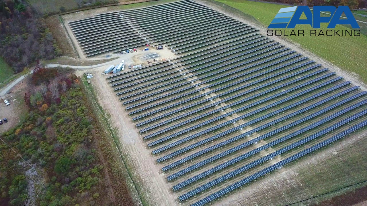 APA Solar Racking Titan DUO system in New York - YouTube