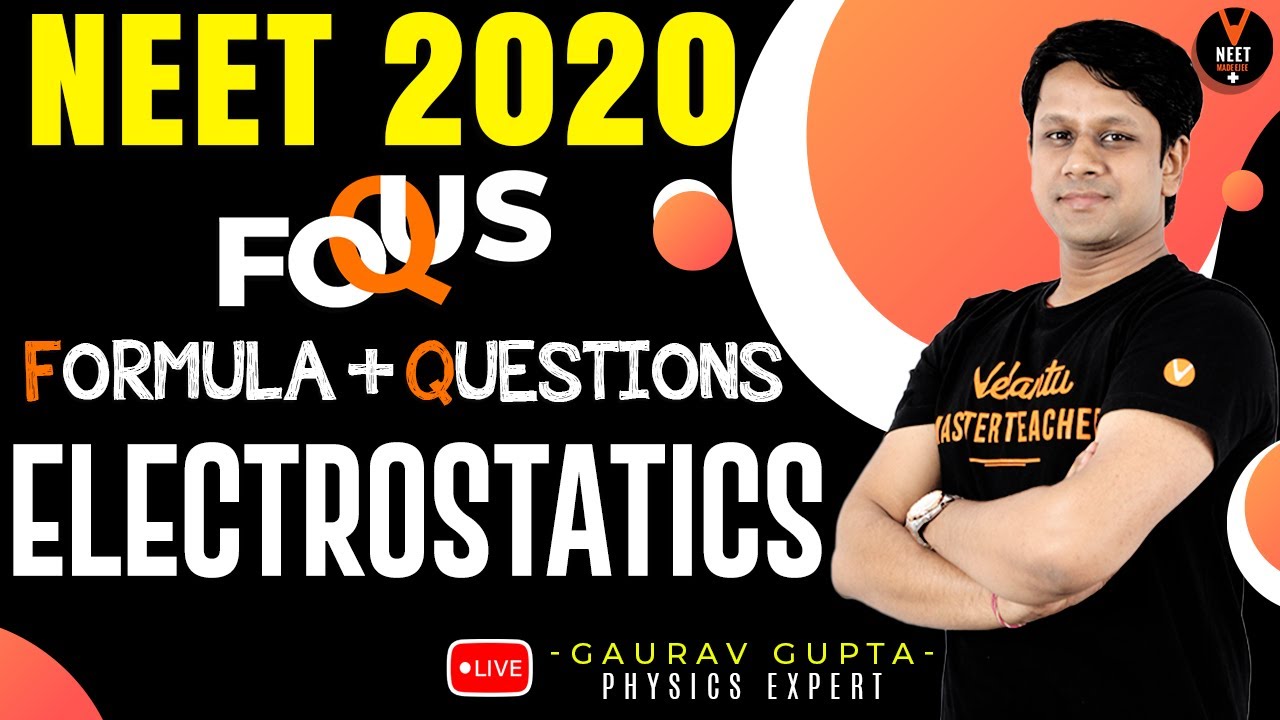 Electrostatics Class 12 | NEET Physics Formula Based Questions | NEET ...