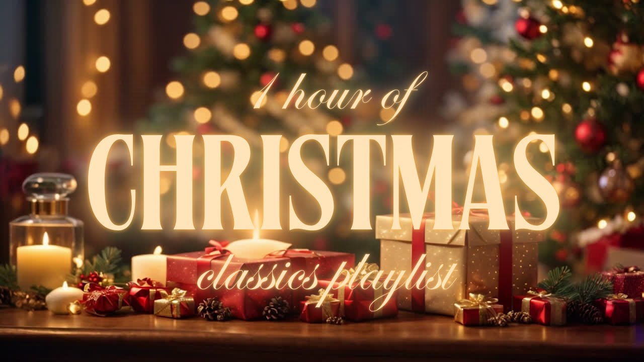 1 Hour of Upbeat Christmas Piano Music with Beautiful Holiday Scenes 🎄 ...