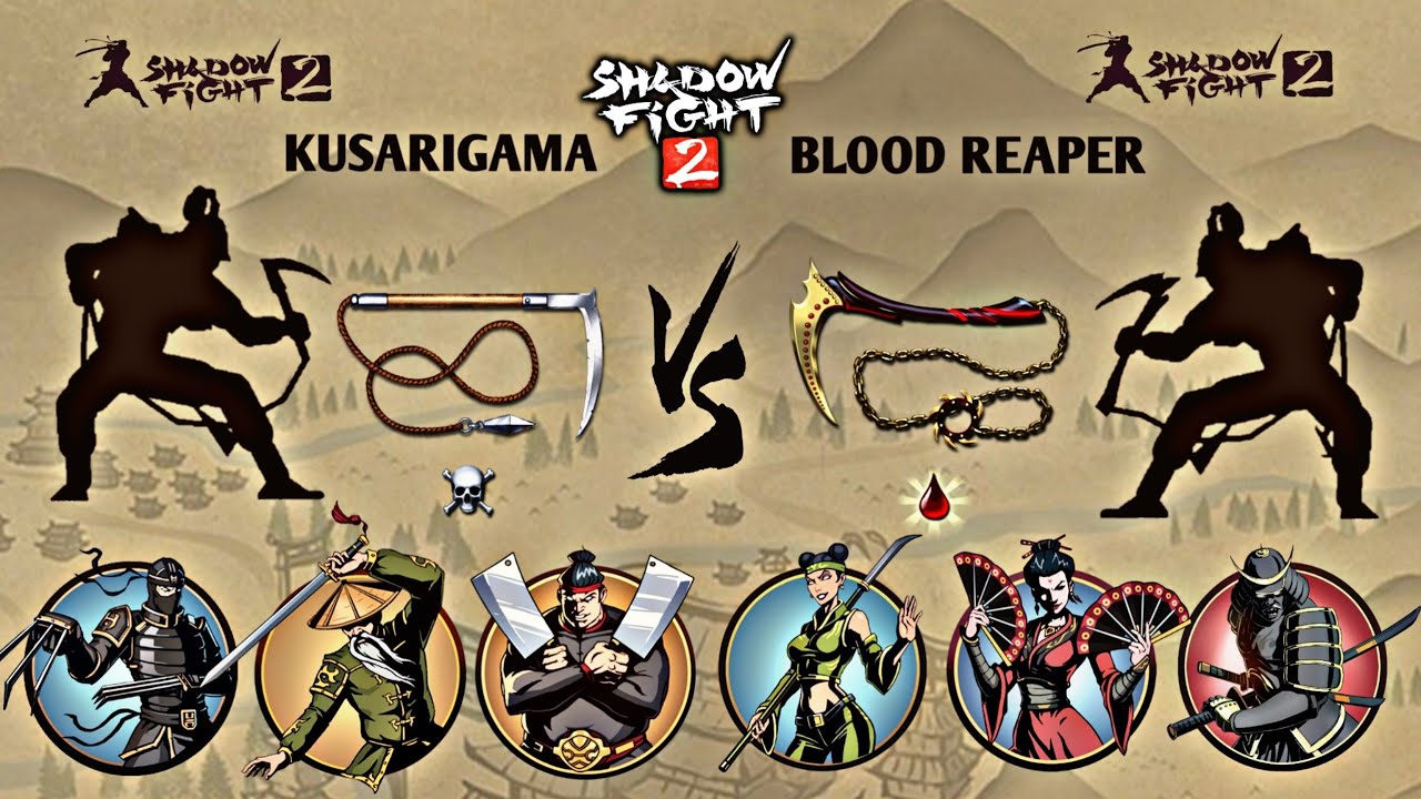 Shadow Fight 2 | Blood Reaper vs Kusarigama vs Bosses - YouTube