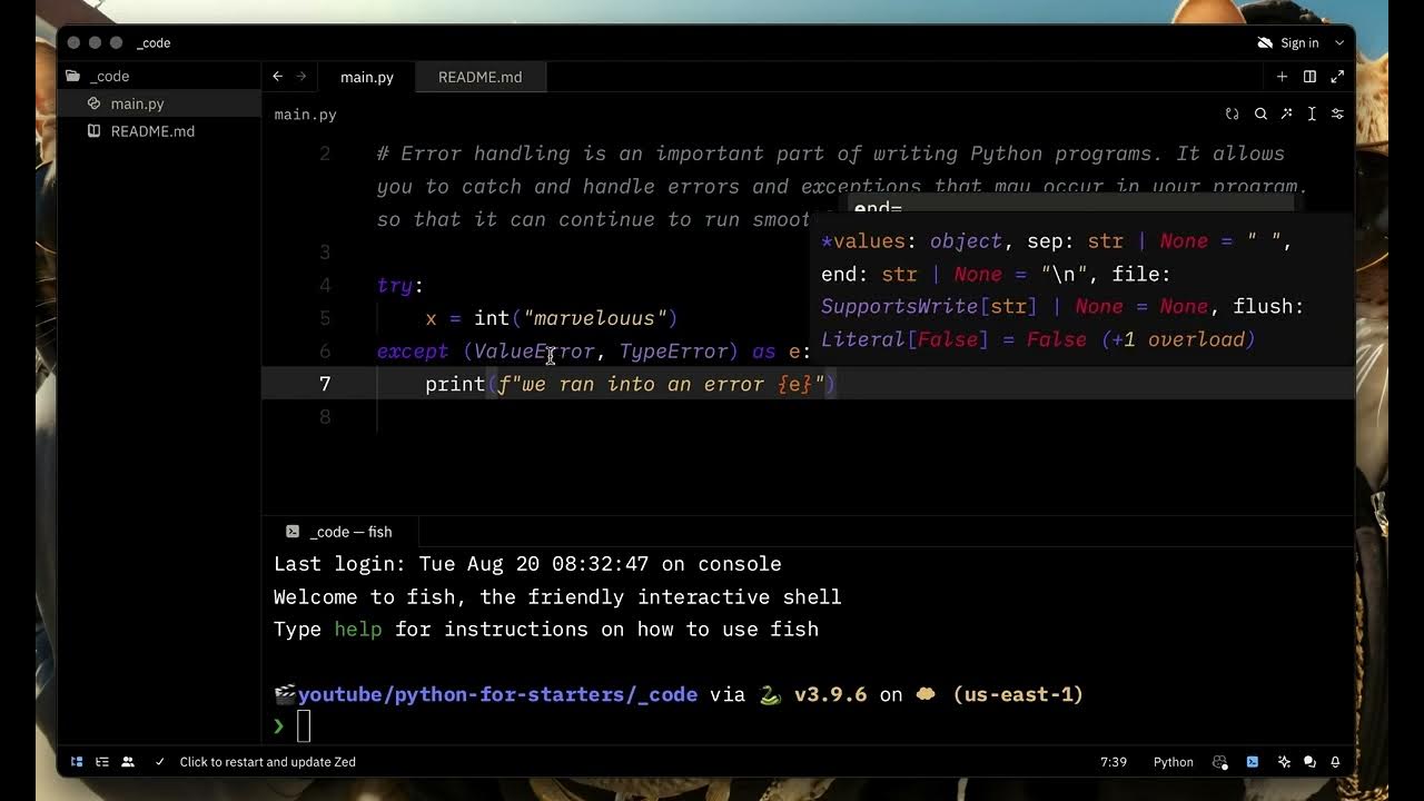 31. Python Error Handling - YouTube