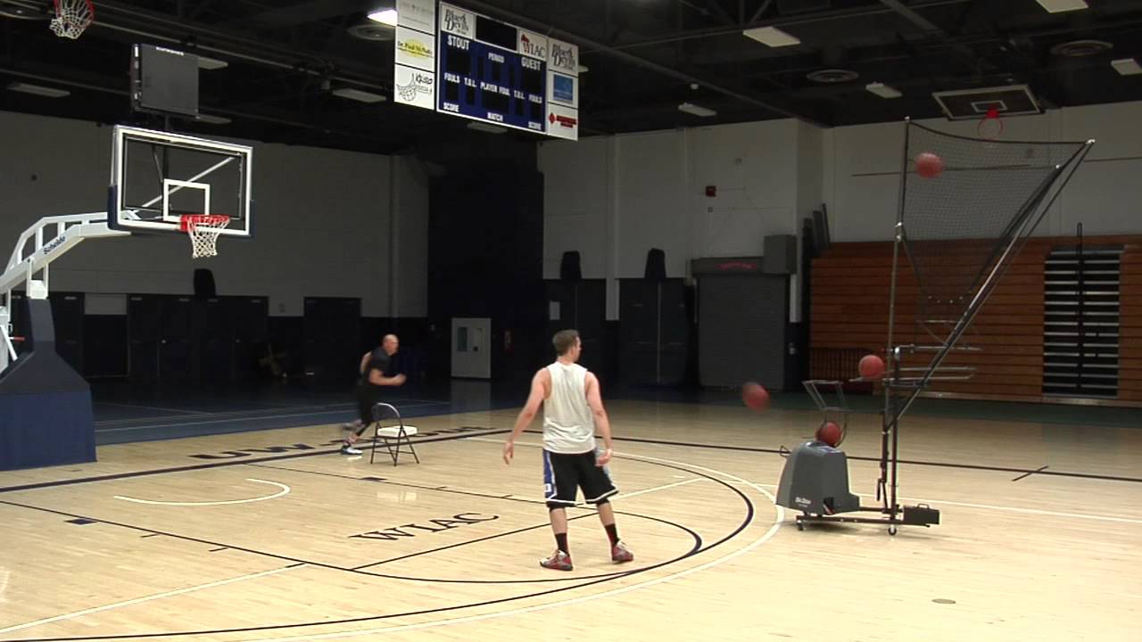 Dr. Dish Basketball Shooting Machine - Baseline Shooting Drill - YouTube
