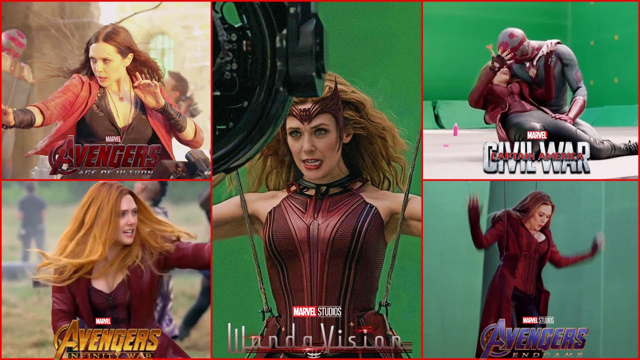 Behind The Scenes Of Elizabeth Olsen As Wanda Maximoff (Scarlet Witch ...