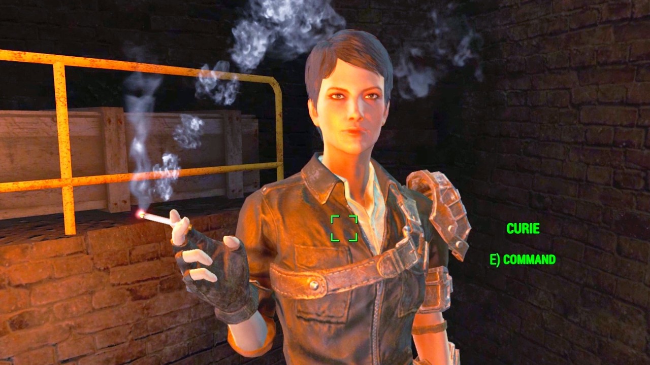 After couple of days in synth's body Curie started smoking! Fallout 4 ...