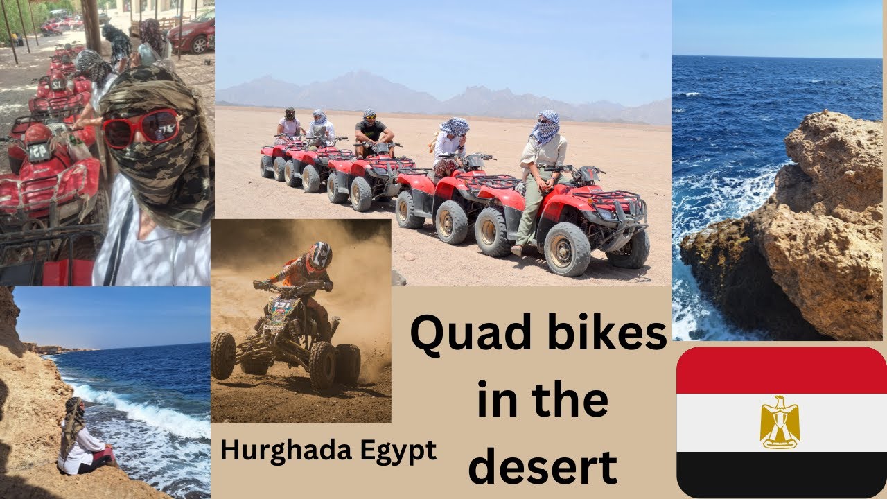 Quad bikes to the red sea in the Egyptian desert Hurghada Makadi area ...