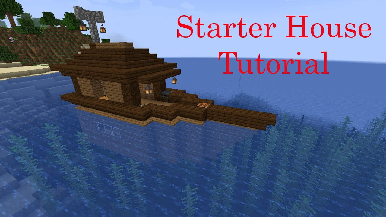 Minecraft : How to build Simple Starter Survival Boat House - YouTube