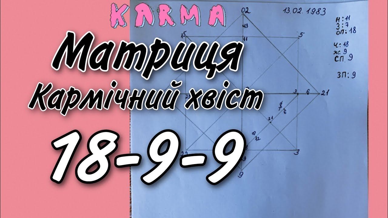 Кармічний хвостик 18-9-9 - YouTube