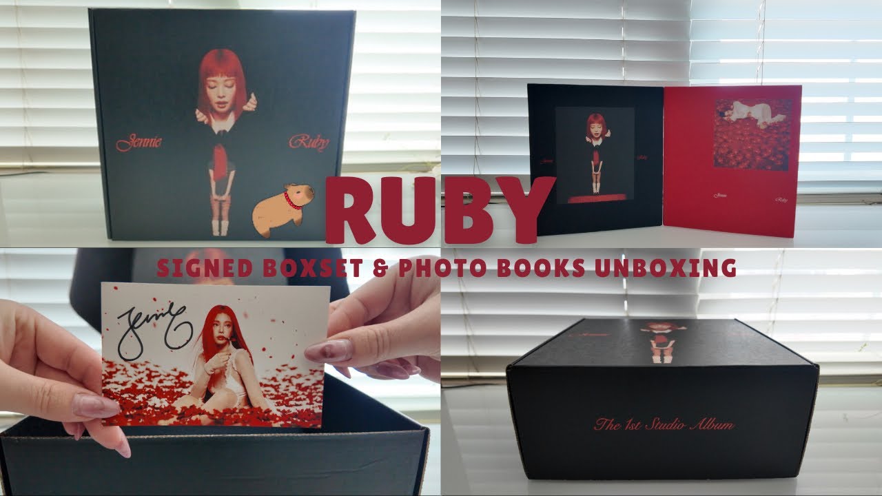 JENNIE - RUBY Signed Boxset with Tee & Photo Books (Jane & Zen versions) Unboxing | HeyTammy ...