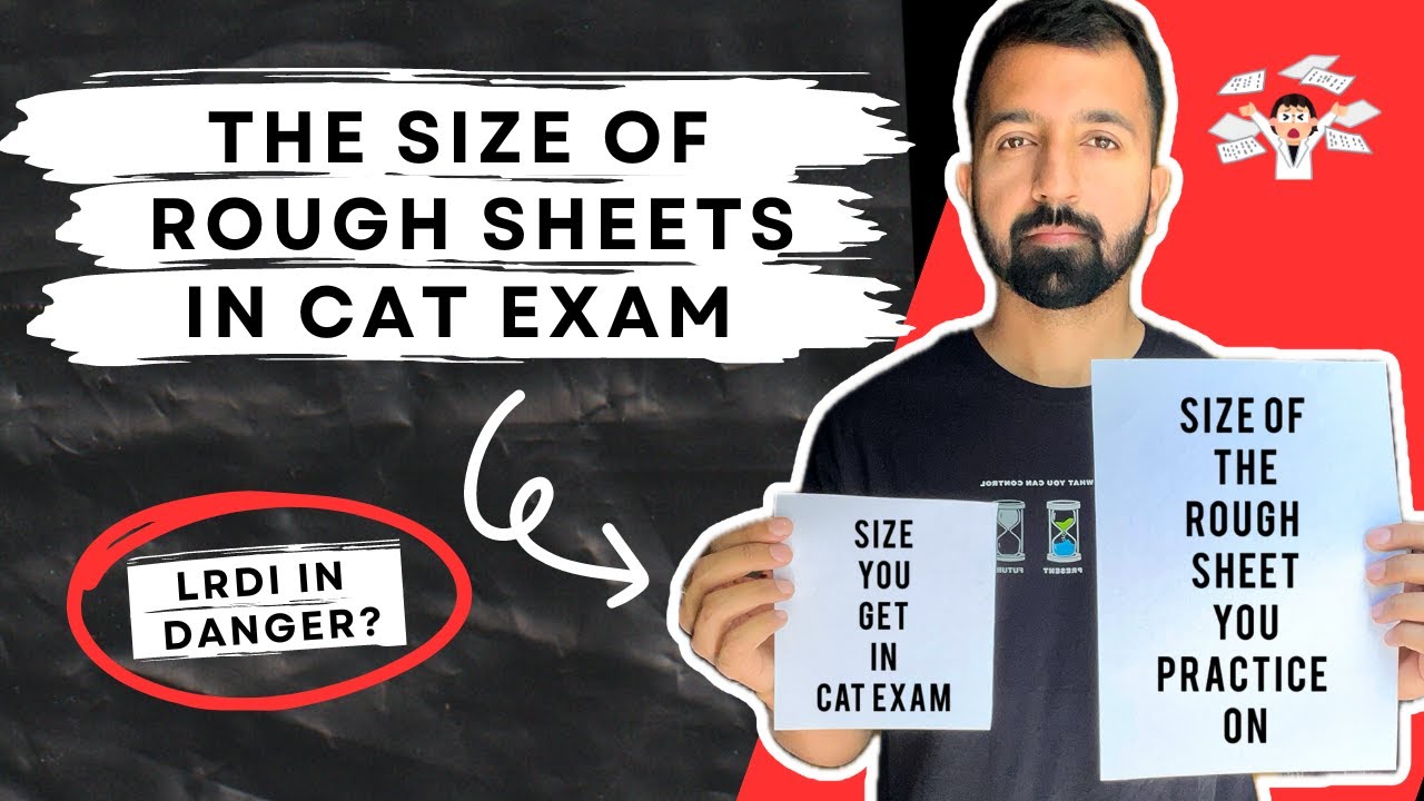 The Actual Size of Rough Sheets Given in CAT Exam | MBA | CAT 2024 - YouTube