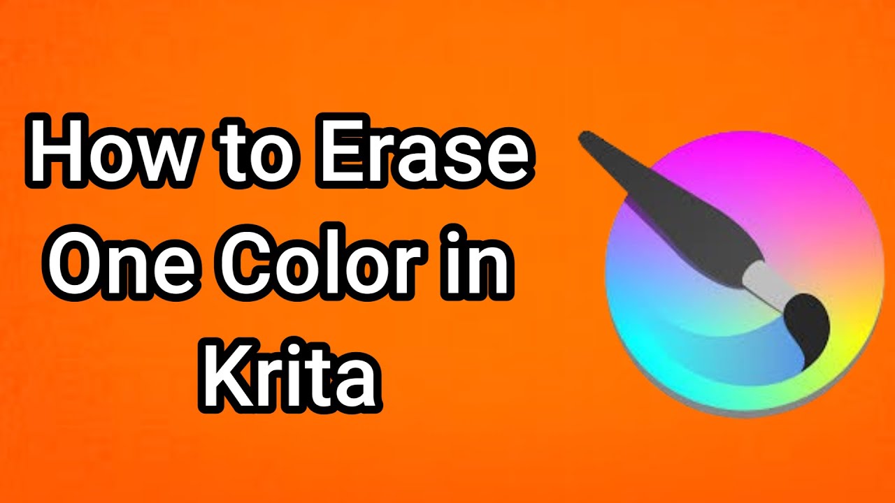 How to Erase One Color in Krita - YouTube