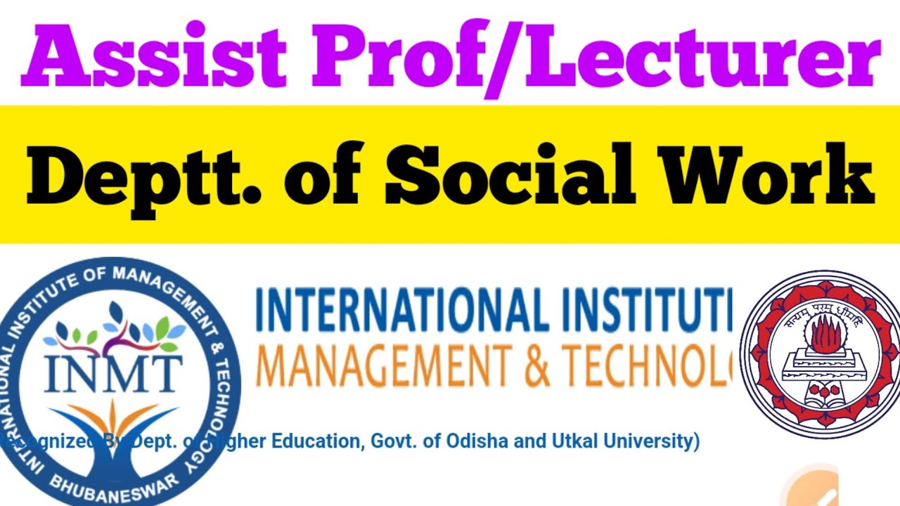 Lecturer/Assistant professor II Social Work Vacancy 2023 - YouTube