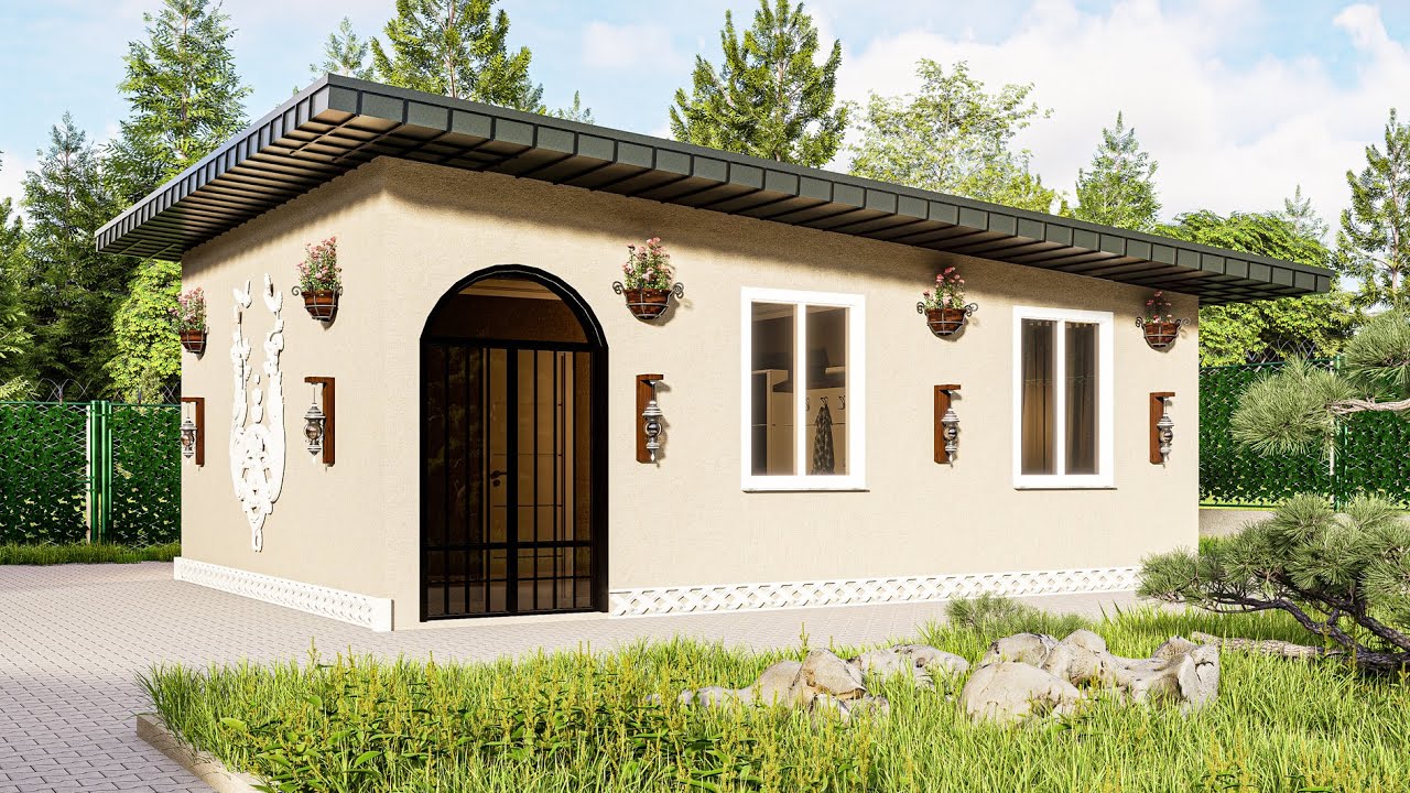 48 m2 (6x8) Small House 4K Ultra HD - YouTube