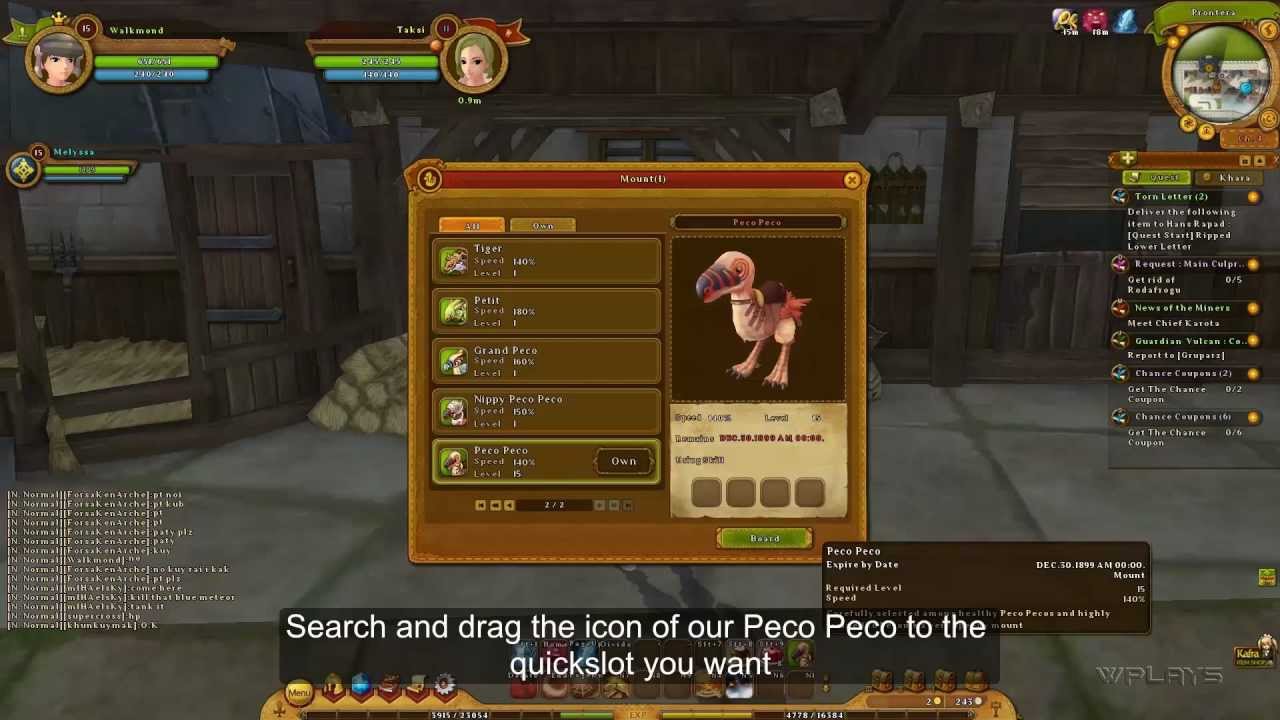 Ragnarok Online 2 - English Open Beta - Buy your First Peco Peco Mount ...