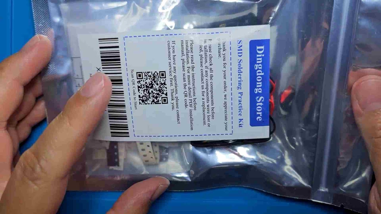 Blue DIY SMD Soldering Practice Board - YouTube