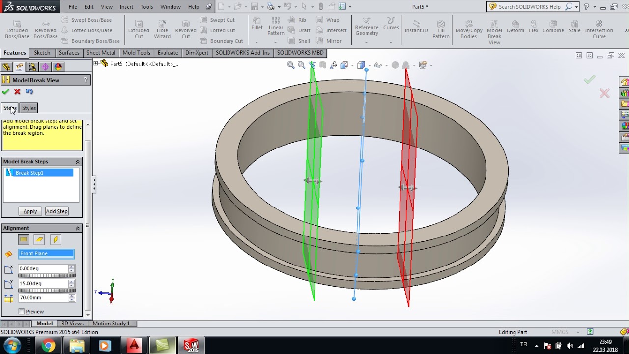 SOLIDWORKS MODEL BREAK VİEW - YouTube