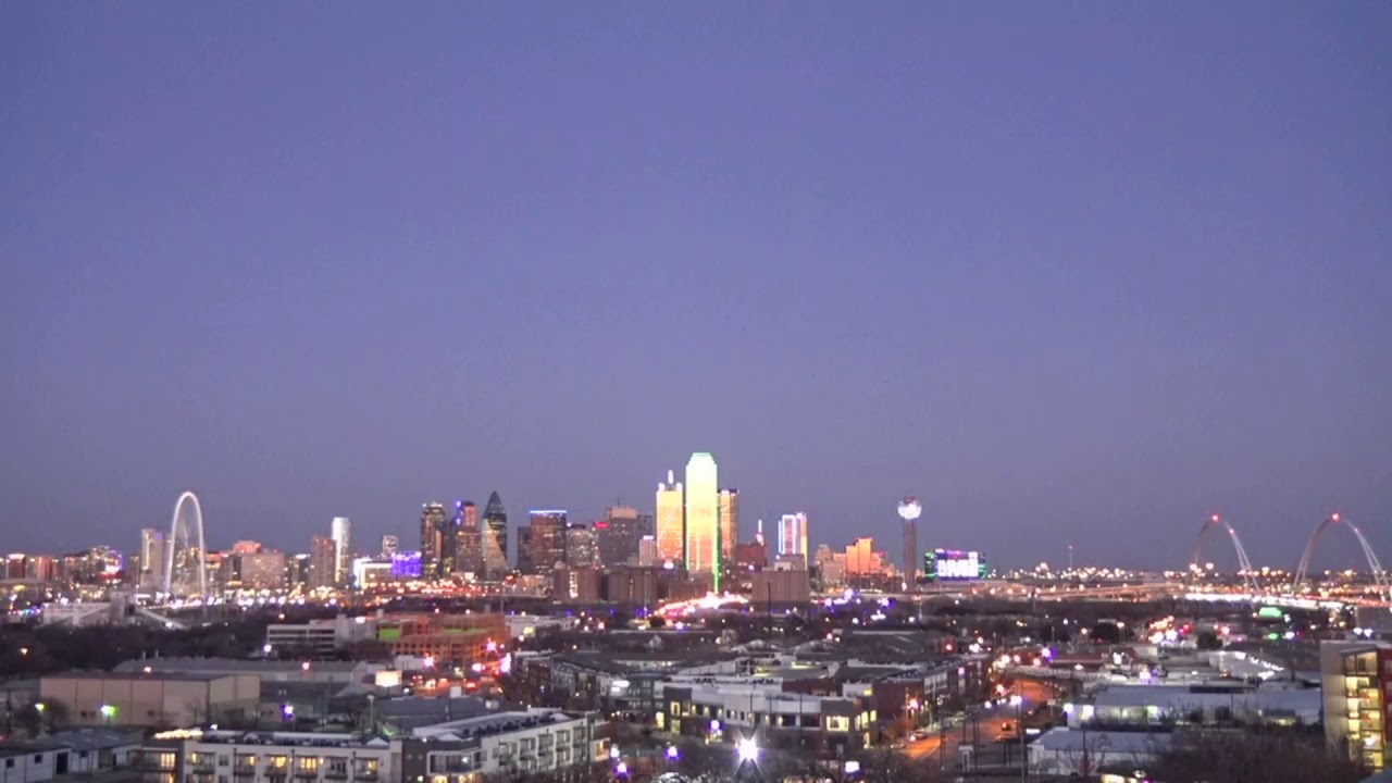Dallas Skyline at night including Uptown - YouTube