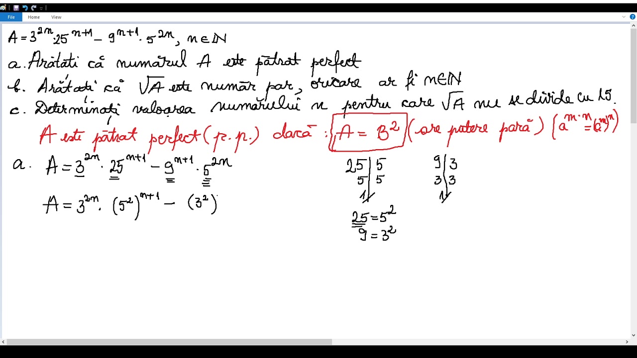 Patrate perfecte Aflarea radacinii patrate - YouTube