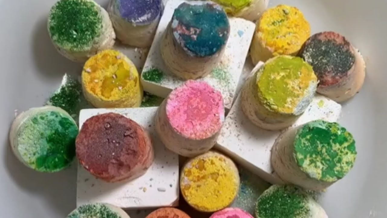 Small circle ⭕ multicolour ASMR Chalk - YouTube