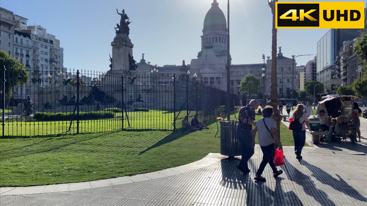 Plaza del Congreso - Buenos Aires - Argentina - walking tour [4K UHD ...