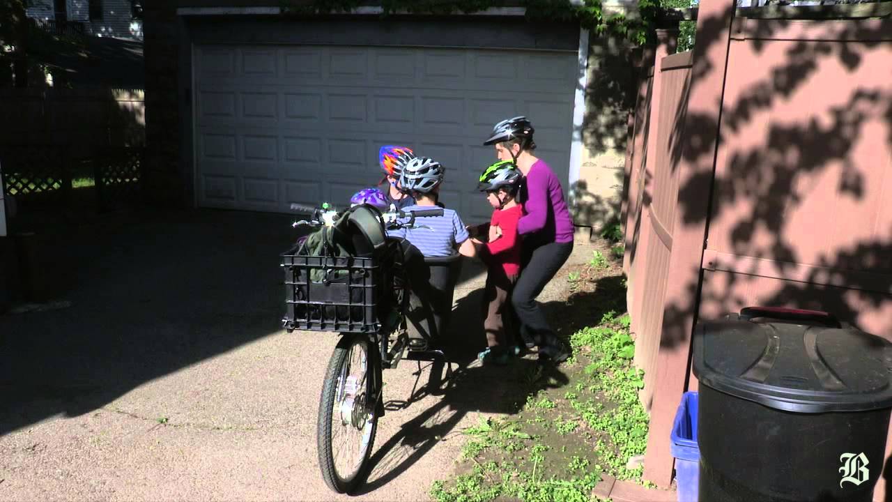 Five people on one bike - YouTube