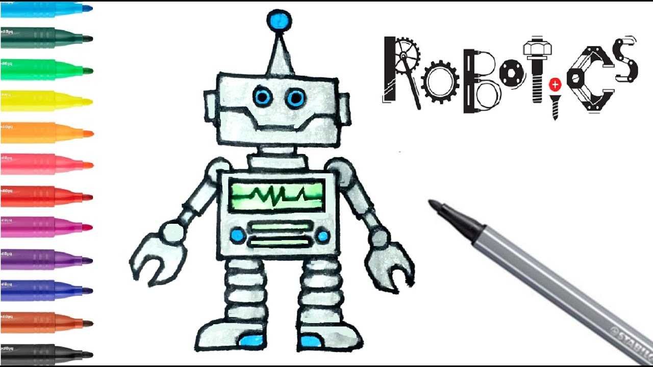 Easy Drawing Robotics I Kolay Robot Çizimi I Robot Nasıl Çizilir? - YouTube
