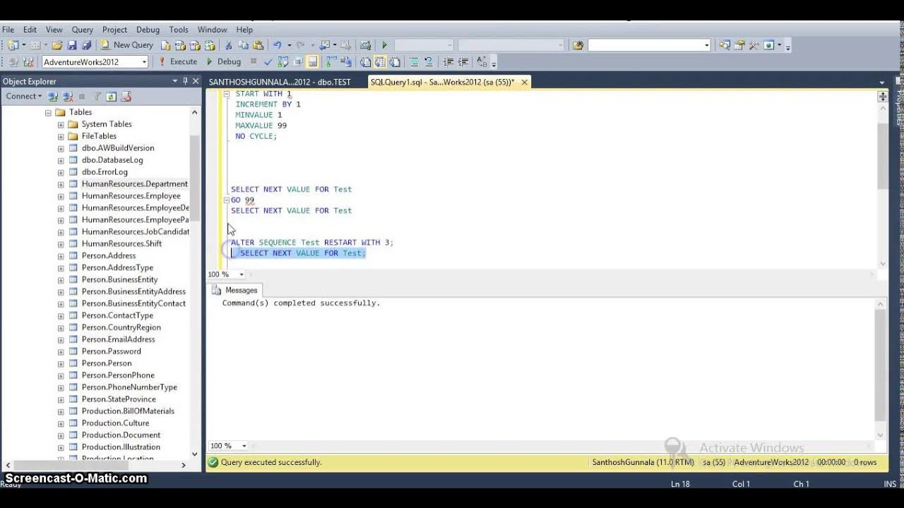 SQL Server Sequence Part2 - YouTube