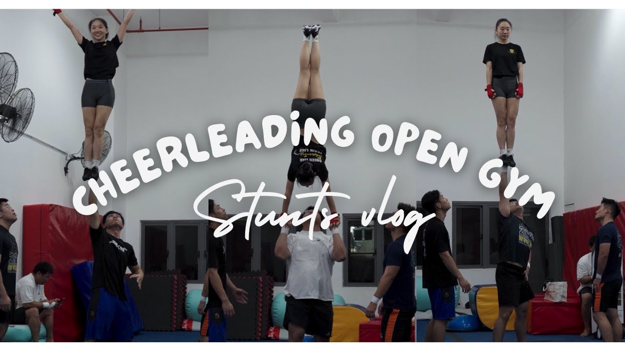 Cheerleading Open Gym Stunts Vlog - (My First Vlog) - YouTube