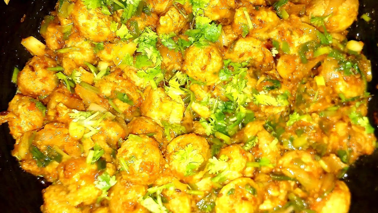 Soya and Spring Onion Fry|| Spring onion Sabzi|| Meal Maker sabzi - YouTube