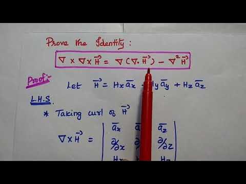 EMF - Prove the Identity - Curl of Curl of vector - EMFT EC3452 - EE3301 -EC8451 - YouTube