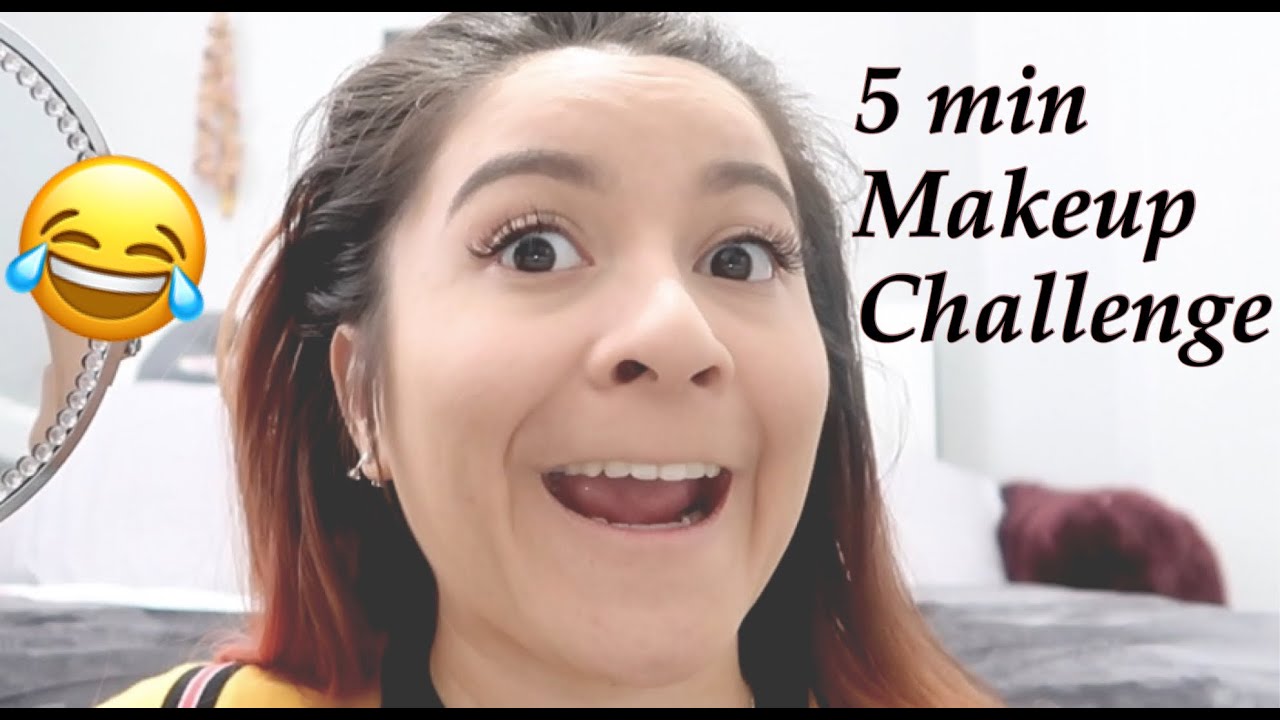 5 MIN MAKEUP CHALLENGE *FAIL *I WENT OUT IN PUBLIC - YouTube