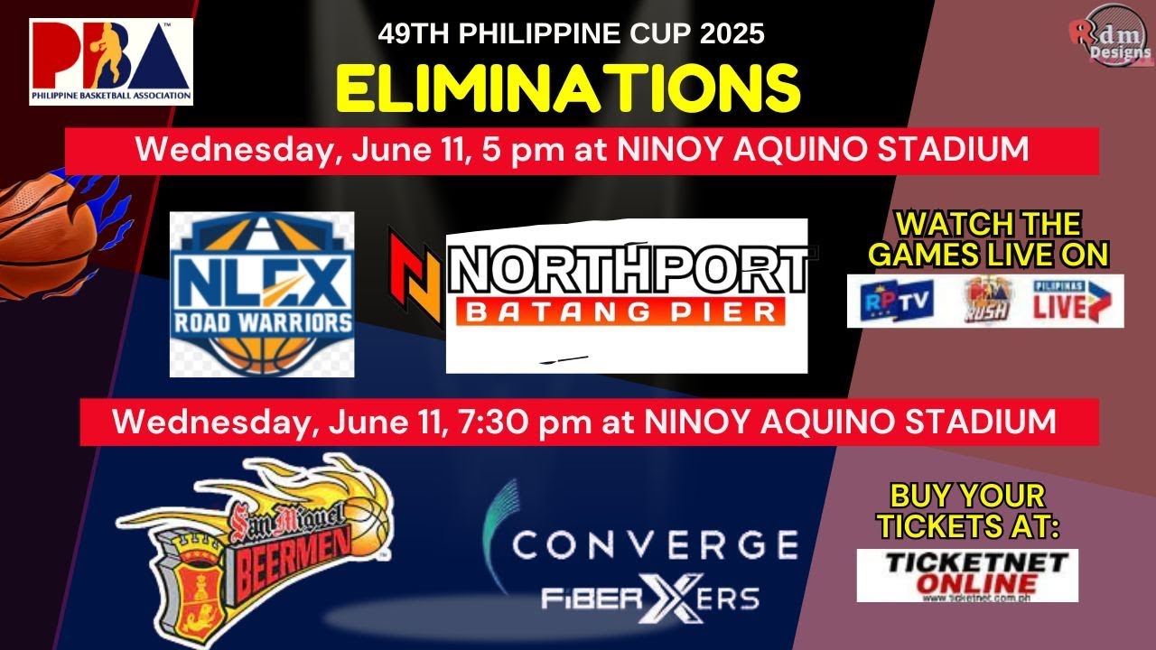 Pba Philippine Cup 2025 | Eliminations Game Schedule | Pba Game ...