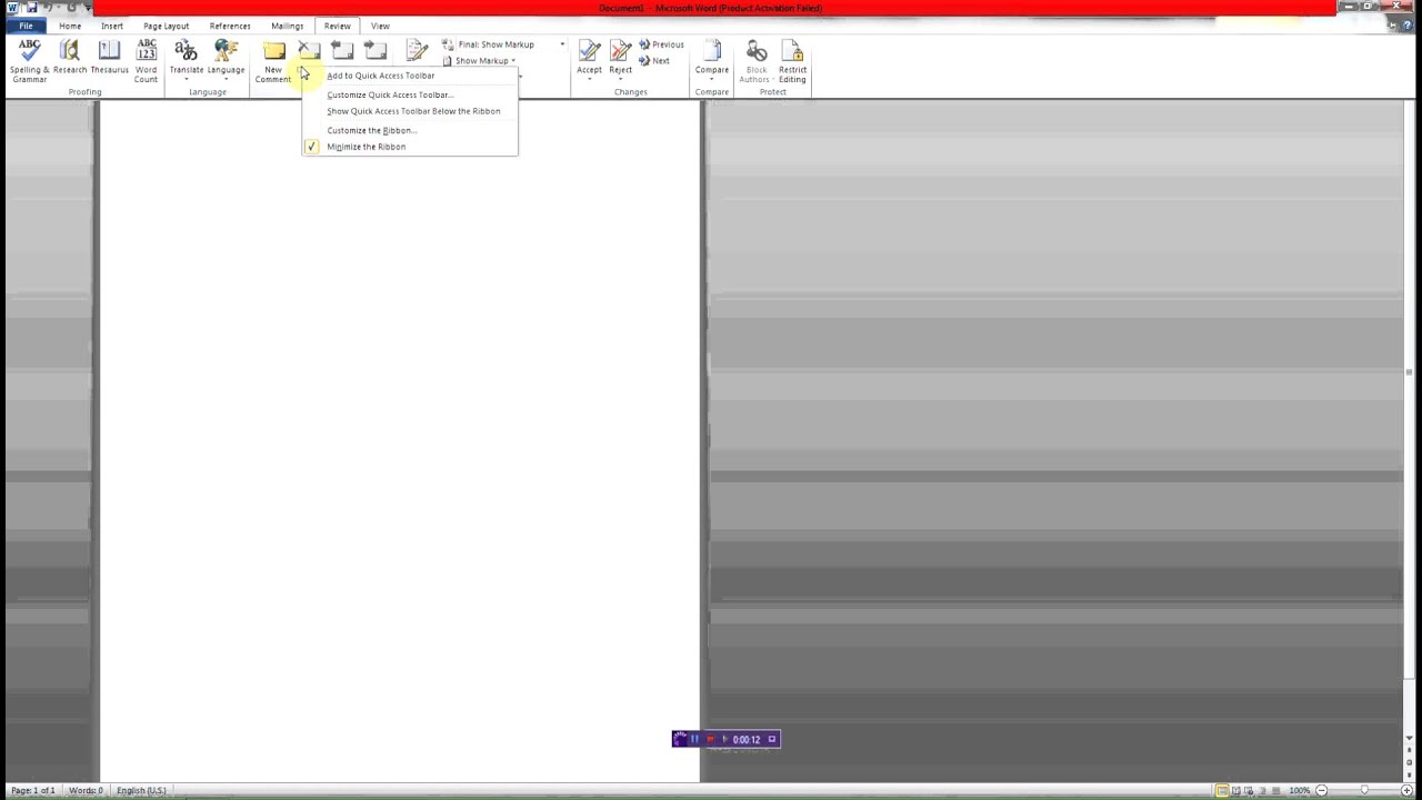 How To Minimize Ribbon In MS Word YouTube how-to-minimize-ribbon-in-ms-word-youtube