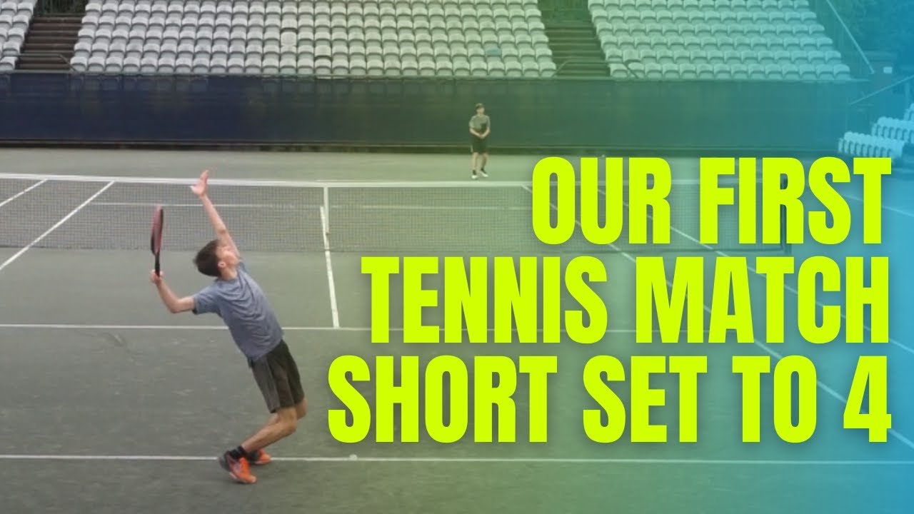 Our First Tennis Match Short Set To 4 - YouTube