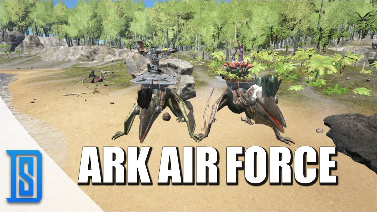 Ark: Survival Evolved-ARK AIR FORCE/QUETZAL ROCKET TESTING! - YouTube