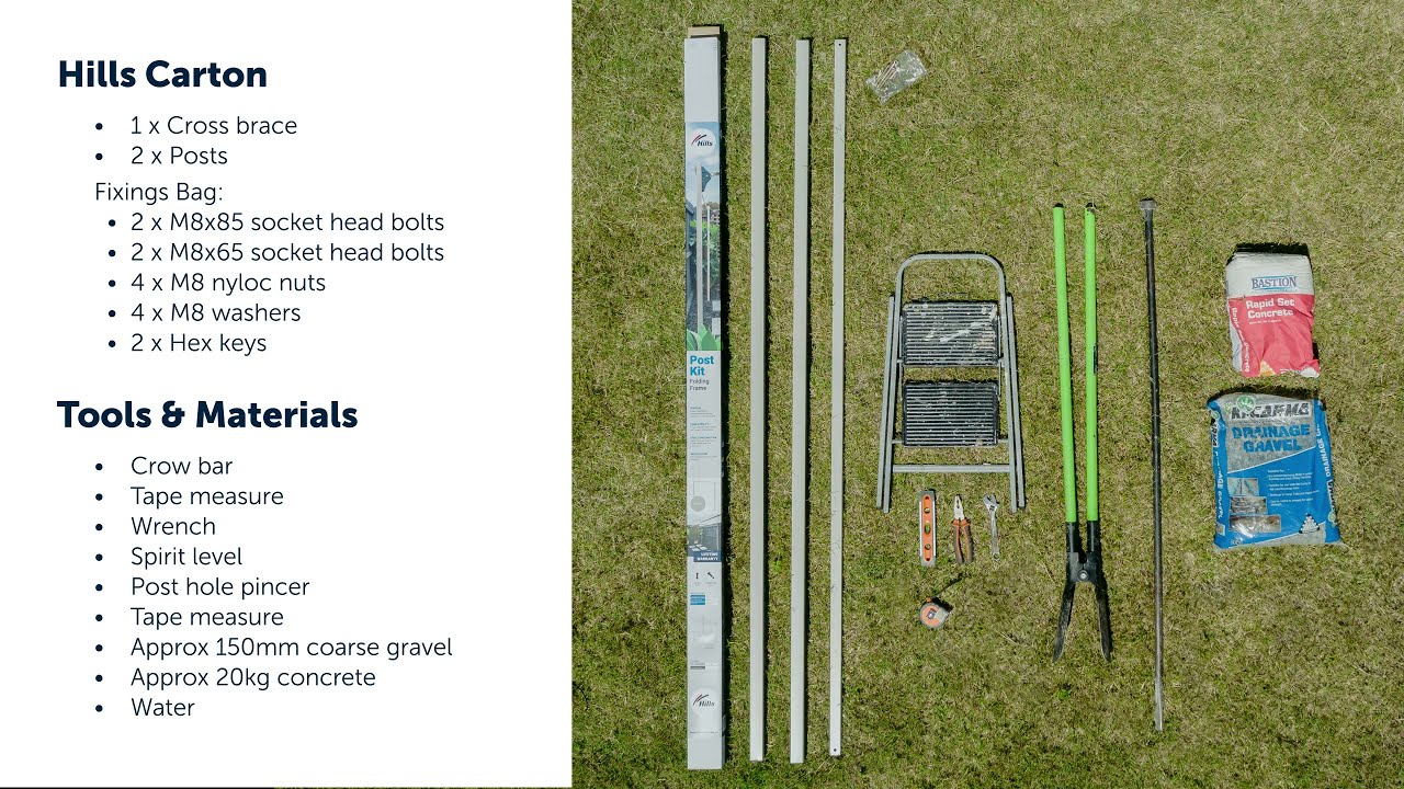 Hills Folding Frame Post Kit - Installation Video - YouTube