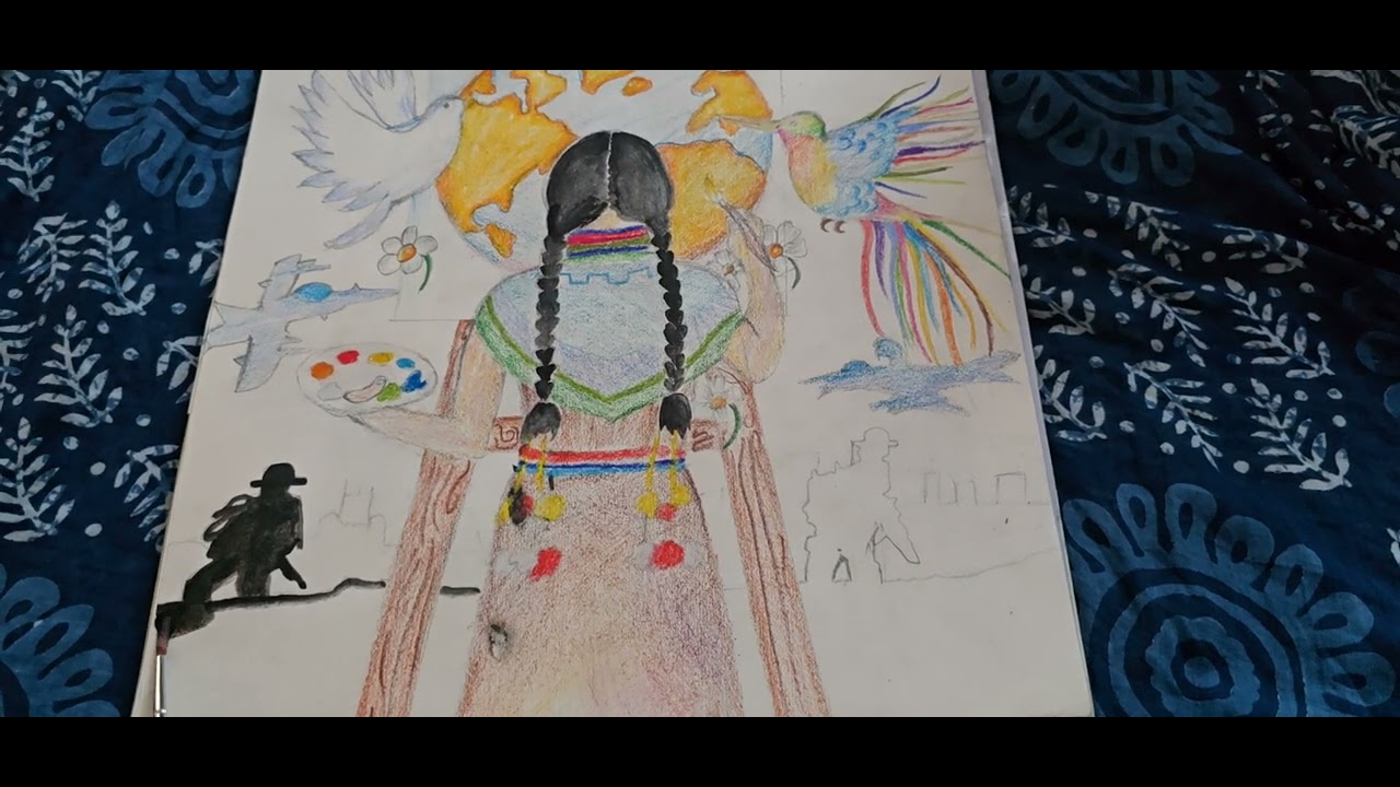 Peace Posture 🎨Colour Art // KANCHAN ART - YouTube