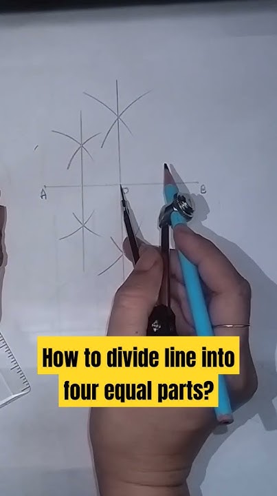 How to divide line into four equal parts by using a compass? #maths #shavetakaadda - YouTube