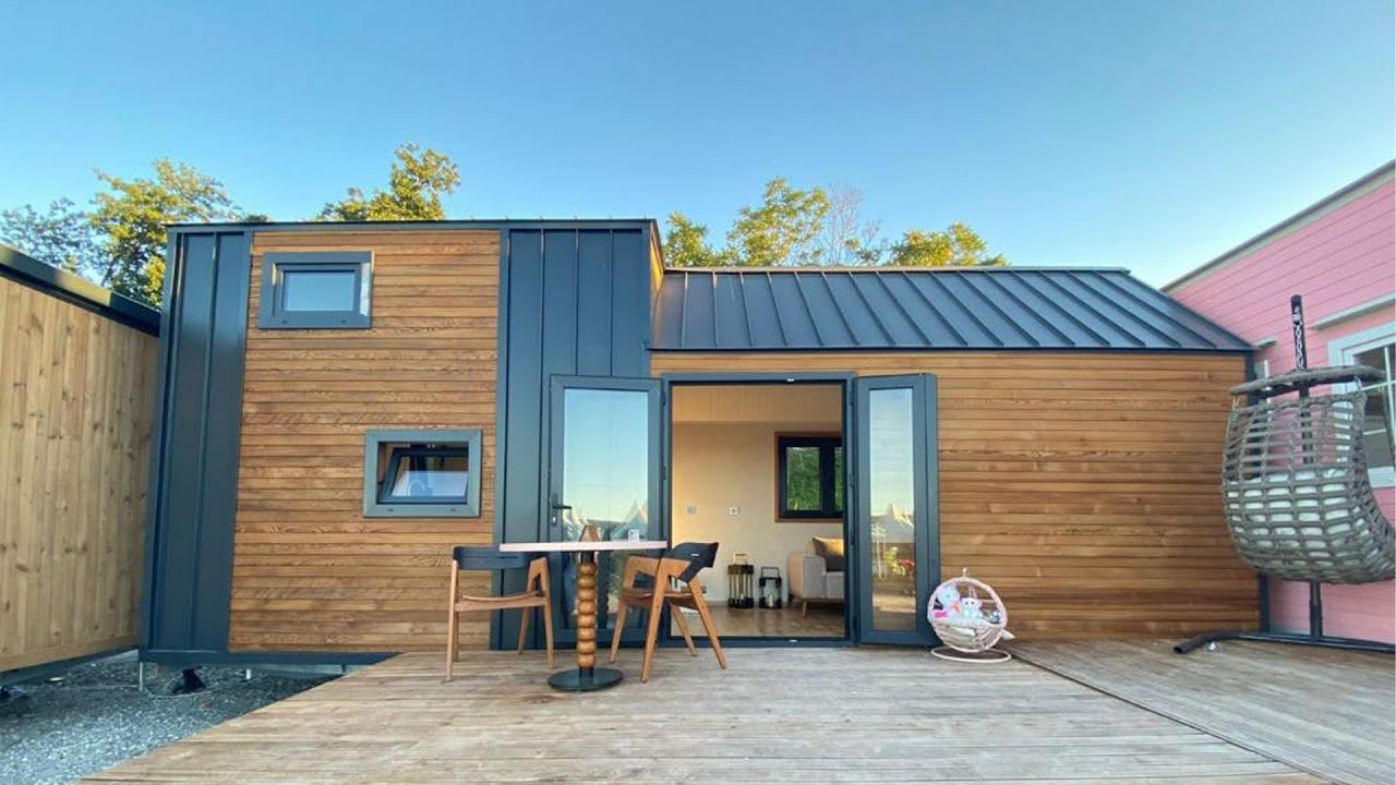 White Istanbul Tiny House on Wheels - YouTube