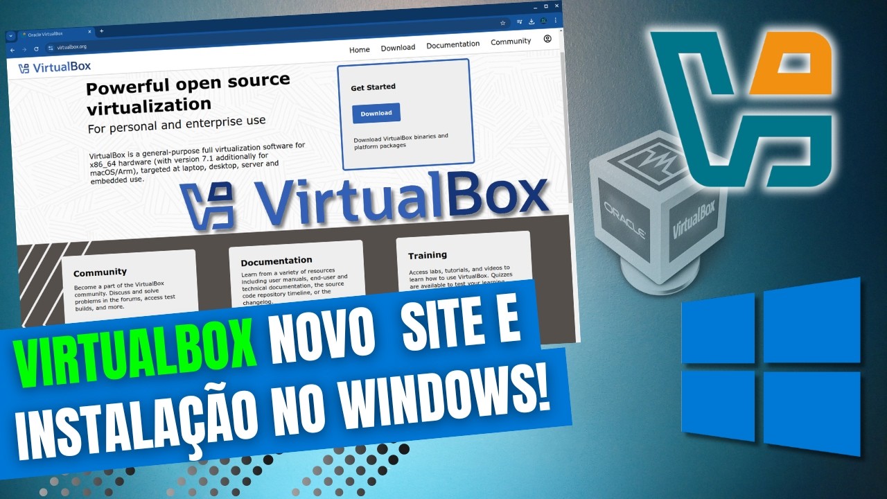 Como baixar e instalar o Virtualbox no Windows! NOVO SITE DO VIRTUALBOX ...