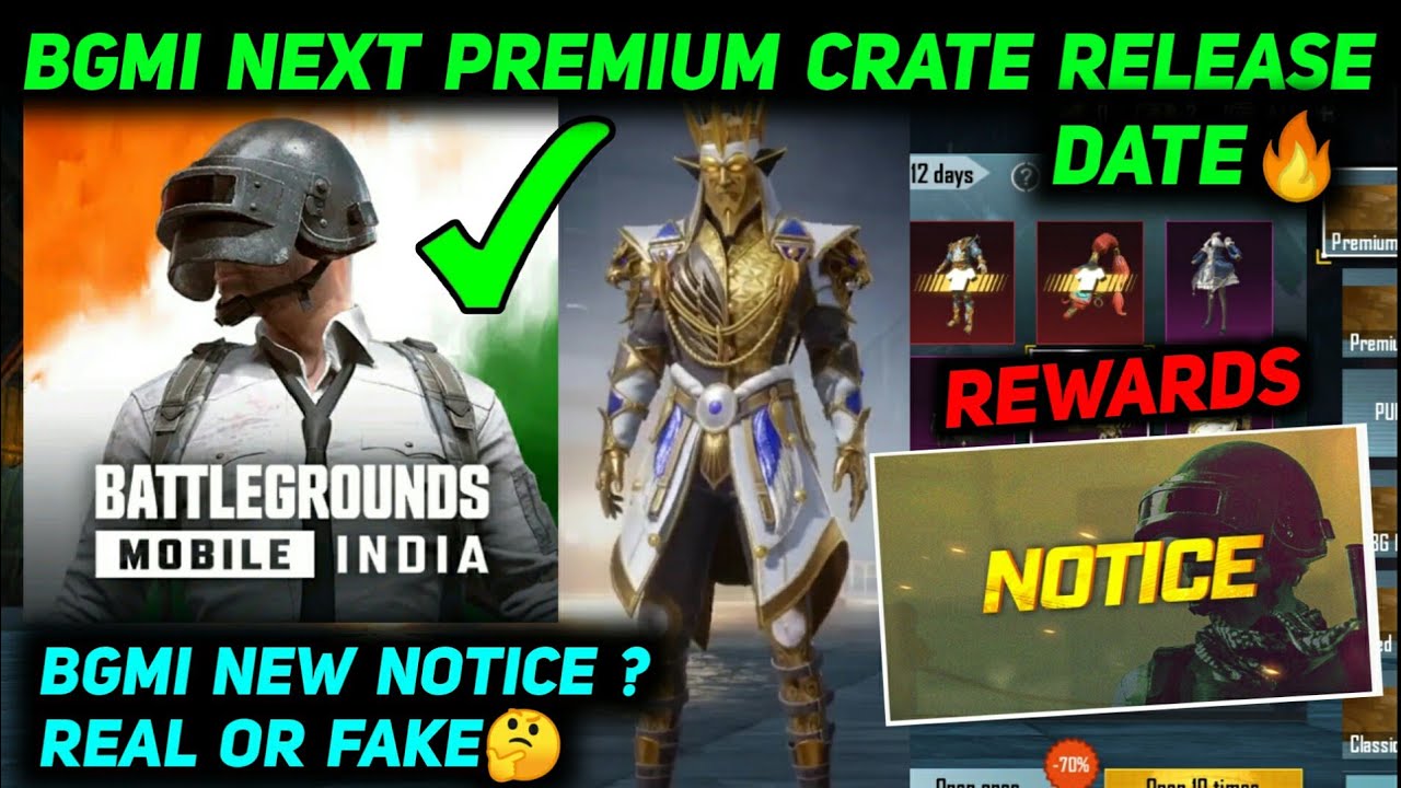 BGMI UNBAN ON 22 AUGUST ! 😱 BGMI NEXT PREMIUM CRATE REWARDS & RELEASE ...