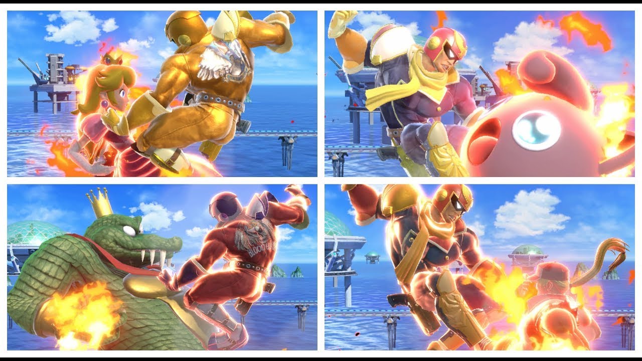 SSBU: Captain Falcon Command Grab (Including Kazuya and Sora) - YouTube