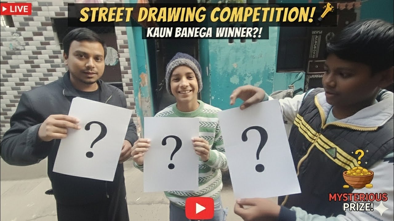 Street Par Drawing Competition 🏆 Result Shocking Hai🔥#StreetDrawing # ...