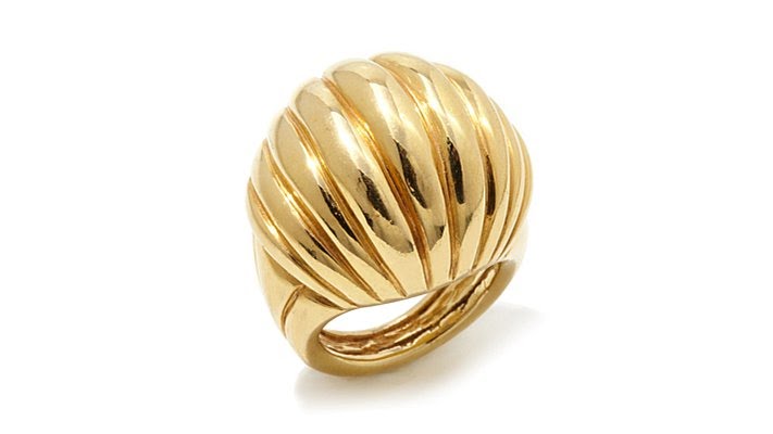 Sevilla Gold 14K "Shell" Electroform Dome Ring - YouTube